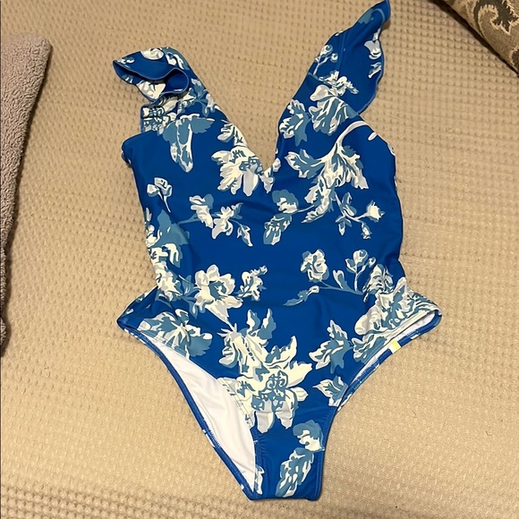 summersalt | Swim | Summersalt Blue Floral Onepiece Swimsuit | Poshmark